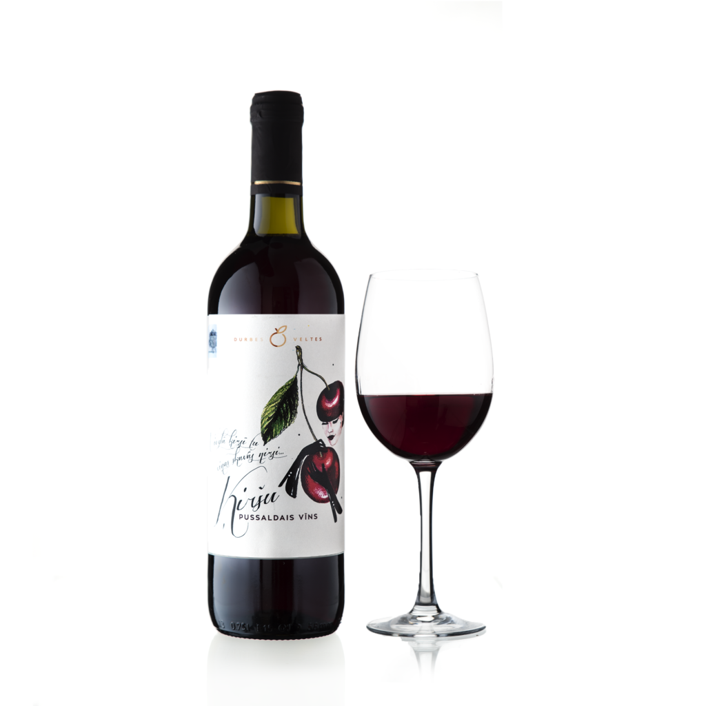 Ķiršu vīns, pussaldais, tilpums 750 ml » Durbes Veltes